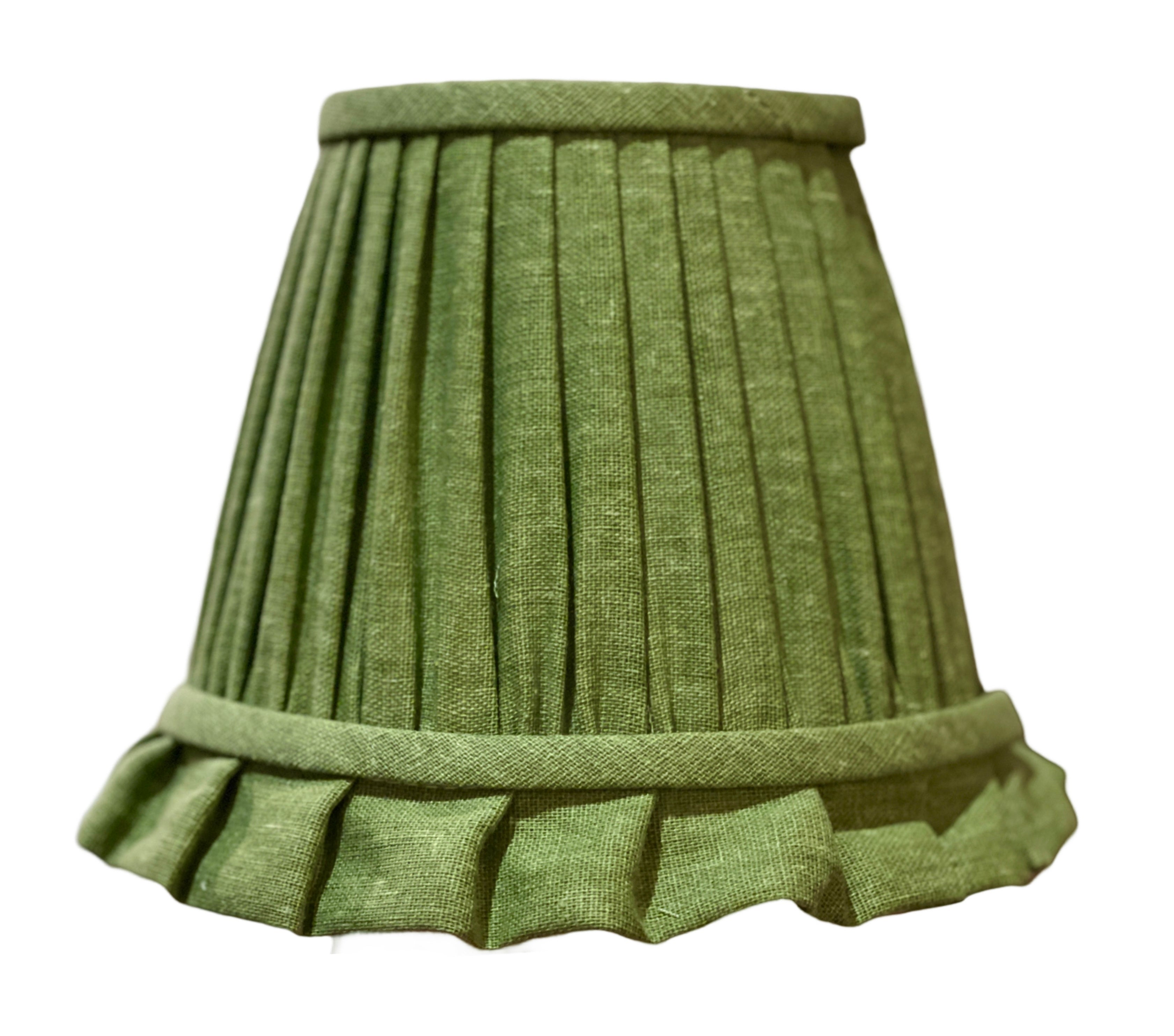 'Raffles' Lamp Shade - Forest Green Linen – Hutch Table Accessories