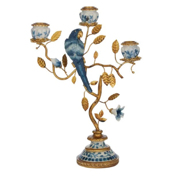 Parrot Candelabra - Blue ***STOCK DUE 1ST WEEK JUNE*** – Hutch Table ...